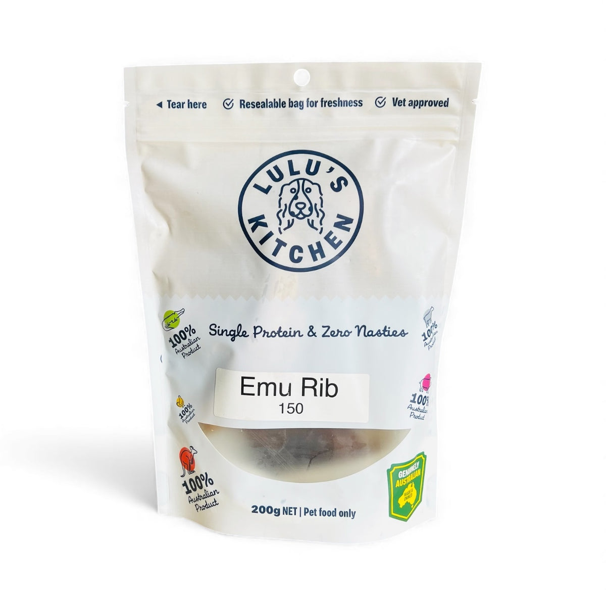 LULU'S KITCHEN Emu Ribs Dog Treat, 150g – Joy Paw