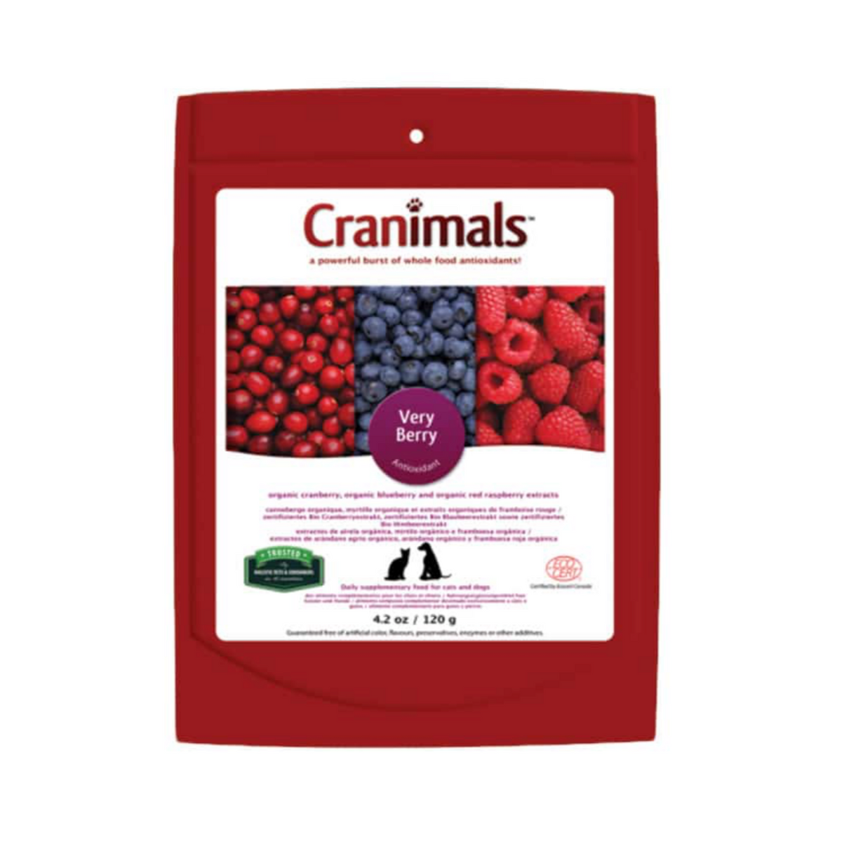 Cranimals Very Berry Antioxidant Supplement for Dogs and Cats, 4.2oz ...