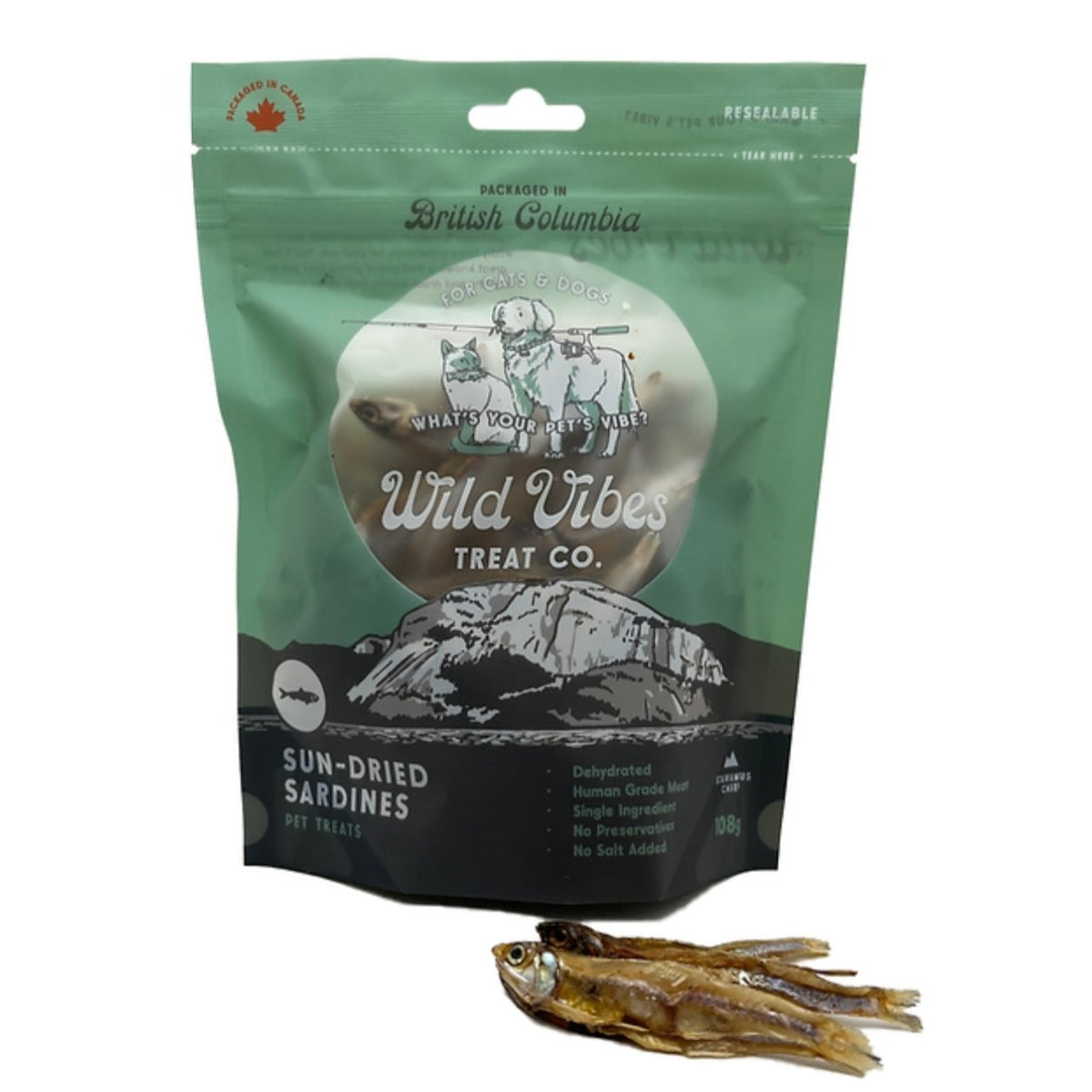 Wild Vibes Sun Dried Sardines Dog and Cat Treat, 90g – Joy Paw